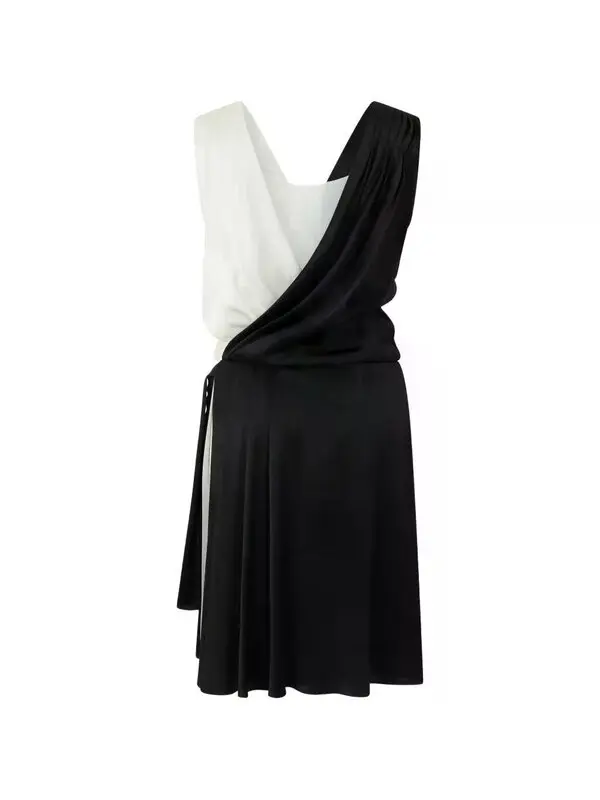 Alberta Ferretti Two-tone Draped Mini Dress