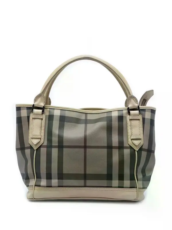 Burberry 2000-2017 Smoke Check Coated Canvas Handbag