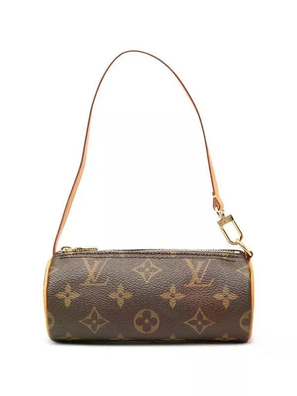 LOUIS VUITTON Monogram Papillon Pochette Handbag - Brown