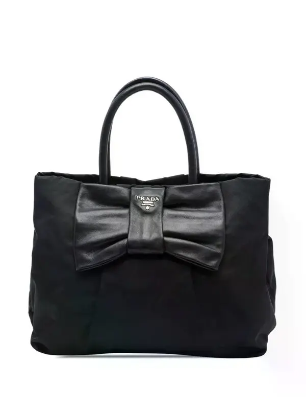 Prada Tessuto Fiocco Bow Tote Bag