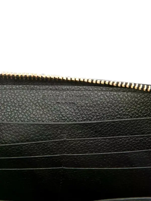 Saint Laurent 2020 Leather Zip Around Wallet Long Wallets