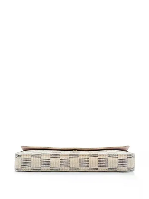 LOUIS VUITTON Damier Azur Pochette Felicie Crossbody Bag - White