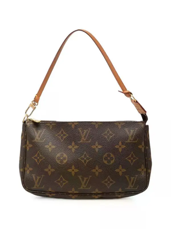 LOUIS VUITTON 2000 Monogram Pochette Accessoires Shoulder Bag - Brown