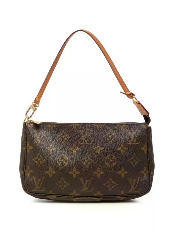 LOUIS VUITTON 2000 Monogram Pochette Accessoires Shoulder Bag - Brown