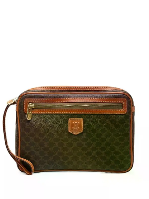 Celine Macadam Coated Canvas Clutch Bag