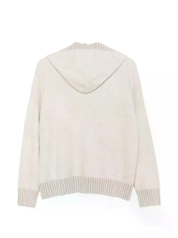 D.exterior Ribbed-trim Cardigan
