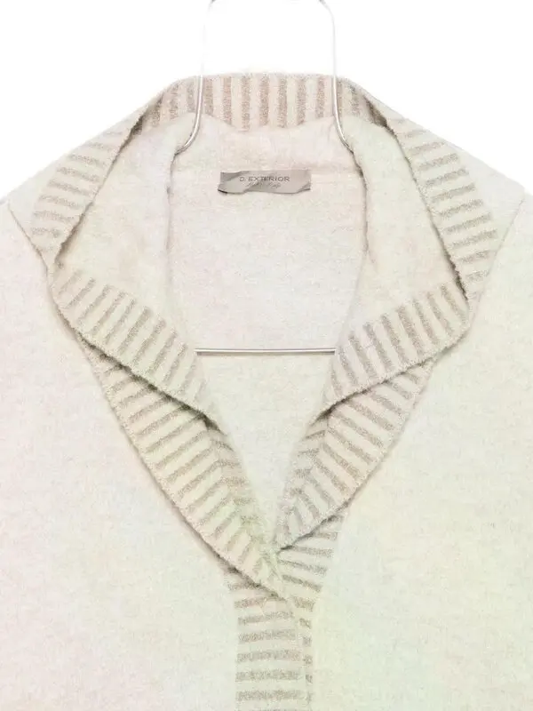 D.exterior Ribbed-trim Cardigan