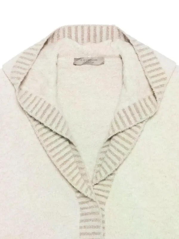D.exterior Ribbed-trim Cardigan