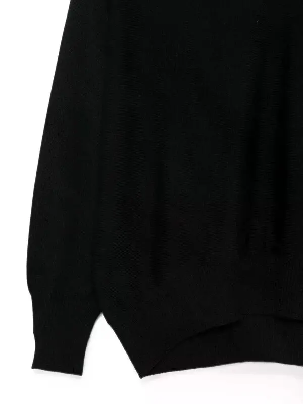 D.exterior V-neck Wool Sweater