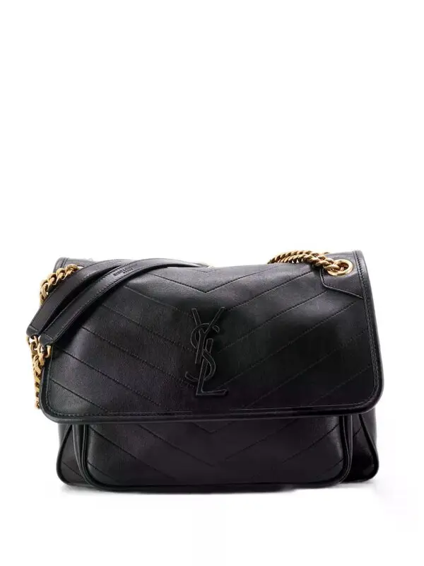 Saint Laurent Niki Chain Flap Bag Leather Medium Shoulder Bag