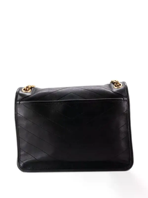 Saint Laurent Niki Chain Flap Bag Leather Medium Shoulder Bag