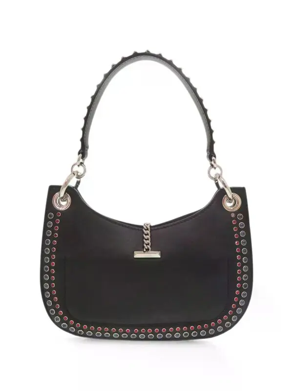 JIMMY CHOO 2010-2026 Studded Leather Varenne Hobo Shoulder Bag - Black