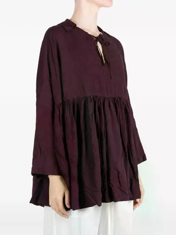 CASEY CASEY Tie-fastening Gathered Top - Red