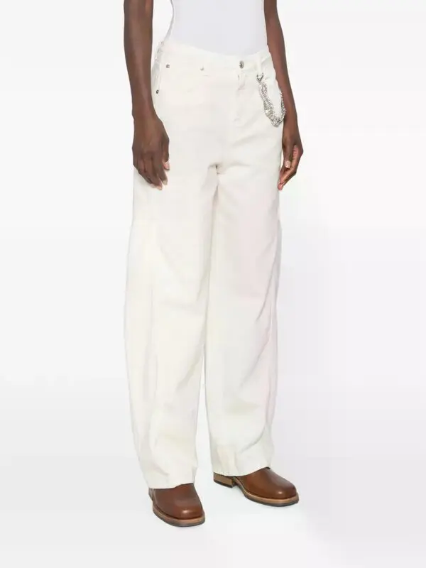 ERMANNO FIRENZE Crystal-embellished Chain-link Trousers