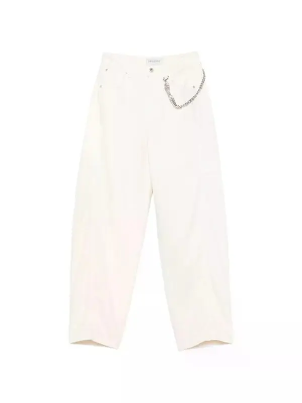 ERMANNO FIRENZE Crystal-embellished Chain-link Trousers