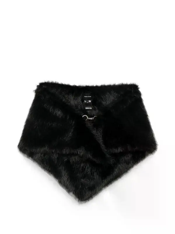 Simone Rocha Faux-fur Lobster-clasp Scarf - Black