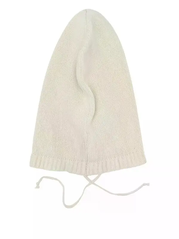 VIETTI MERCHANDISE Drawstring Cashmere Balaclava - White