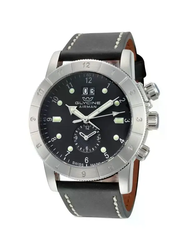 GLYCINE Airman Gmt 42mm Watch - Black
