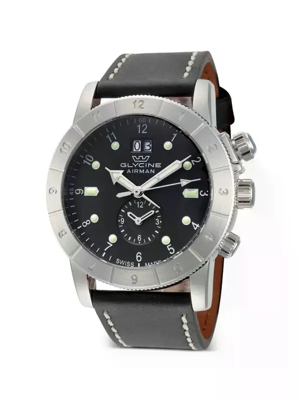 GLYCINE Airman Gmt 42mm Watch - Black