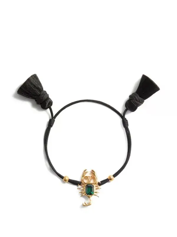 Valentino Garavani Scorpion Motif Bracelet With Tassels - Gold