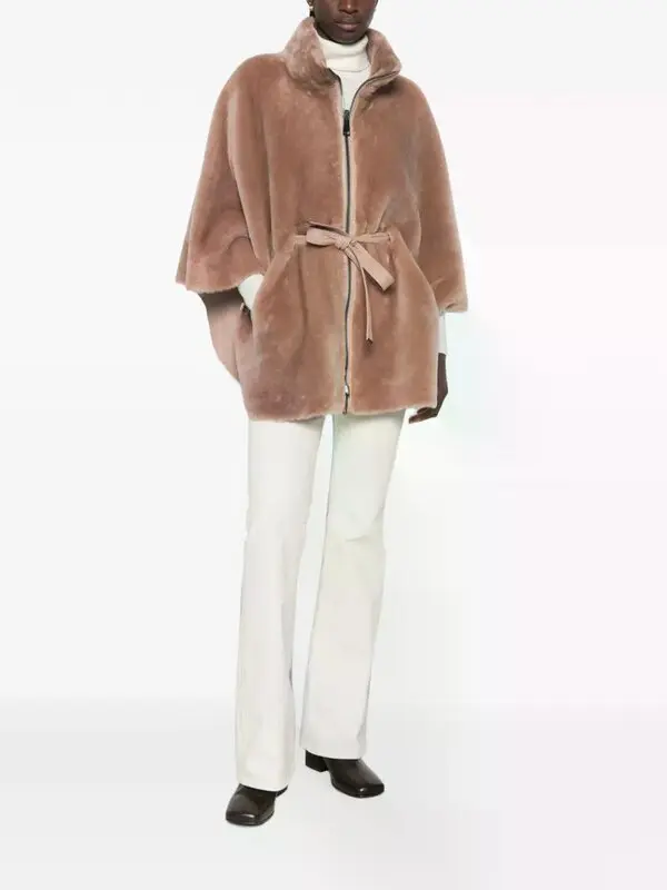 SUPREMA Belted Shearling Jacket