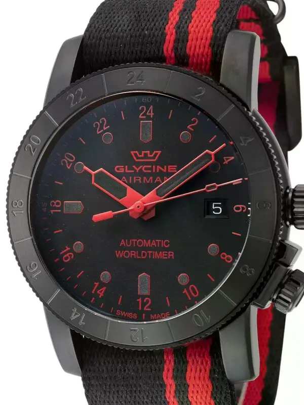 GLYCINE Airman Purist 42mm Watch - Black