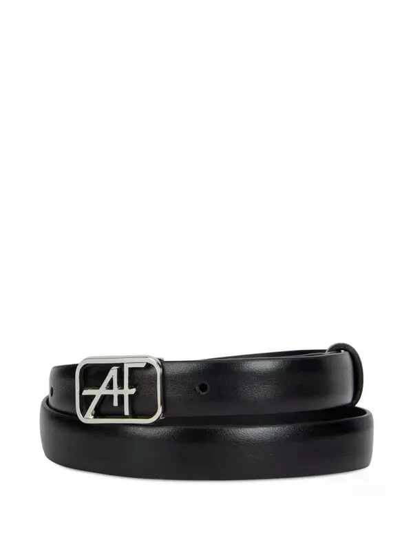 Alberta Ferretti Logo-buckle Leather Belt - Black
