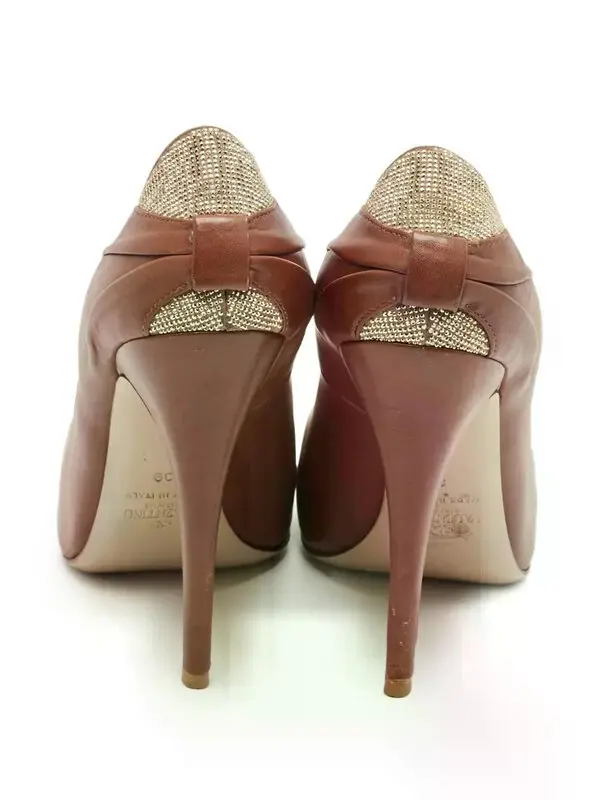Valentino Garavani Leather Beaded Pumps