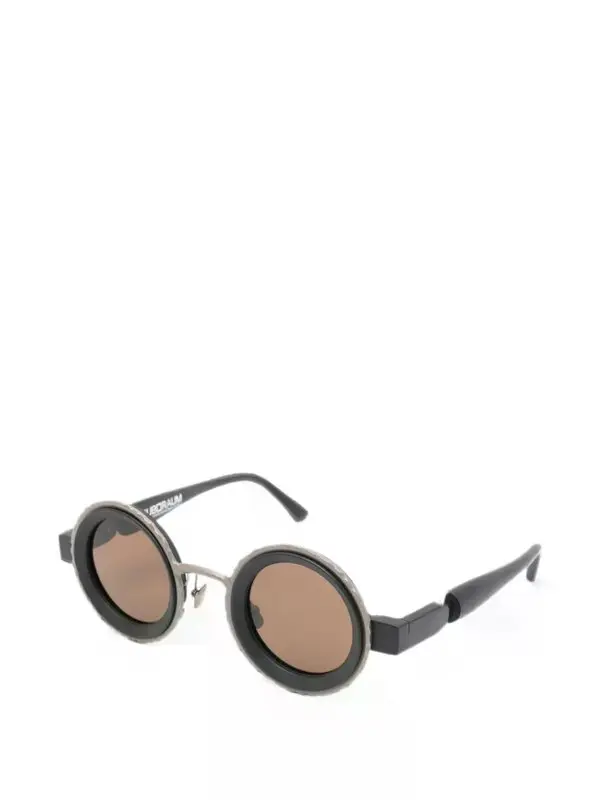 KUBORAUM Round Frame Textured Sunglasses