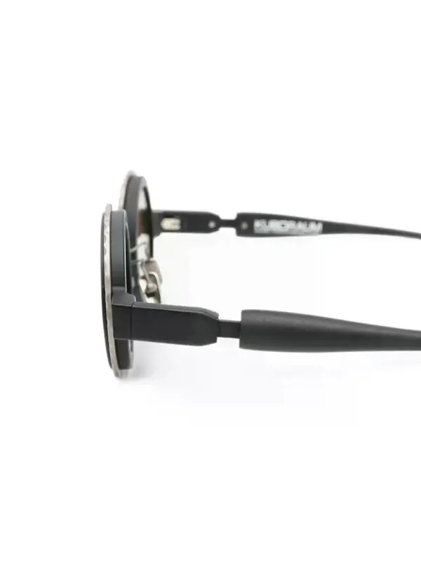 KUBORAUM Round Frame Textured Sunglasses