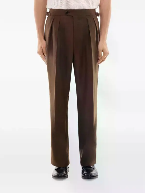 FURSAC Pleated Wide-leg Trousers