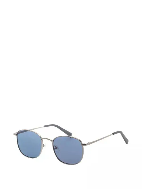 Calvin Klein Geometric Frame Sunglasses - Silver