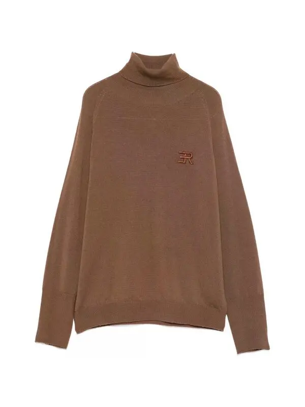 ERMANNO FIRENZE Logo-embroidered Roll-neck Sweater