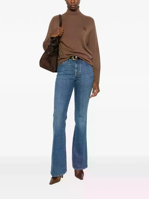 ERMANNO FIRENZE Logo-embroidered Roll-neck Sweater