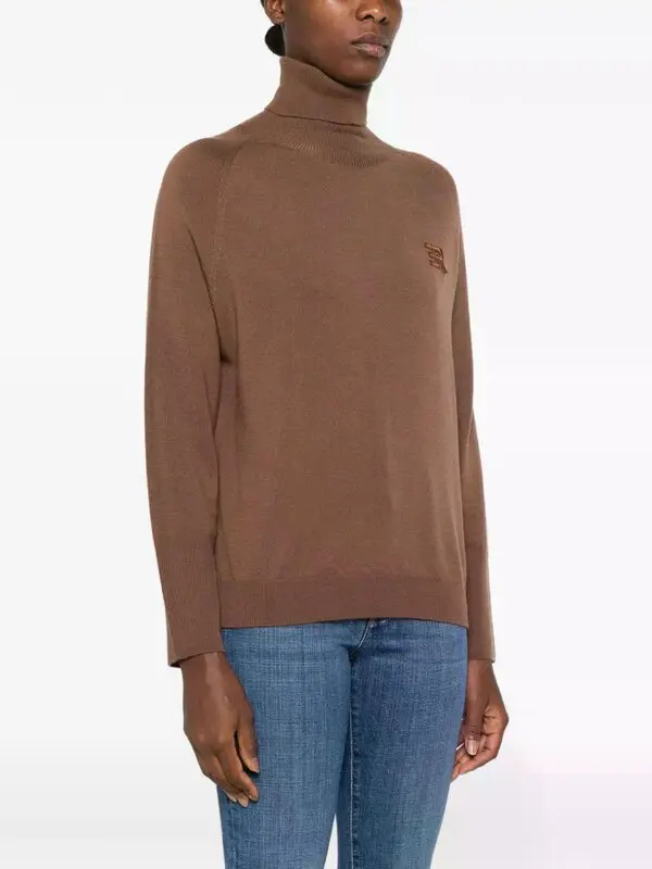 ERMANNO FIRENZE Logo-embroidered Roll-neck Sweater