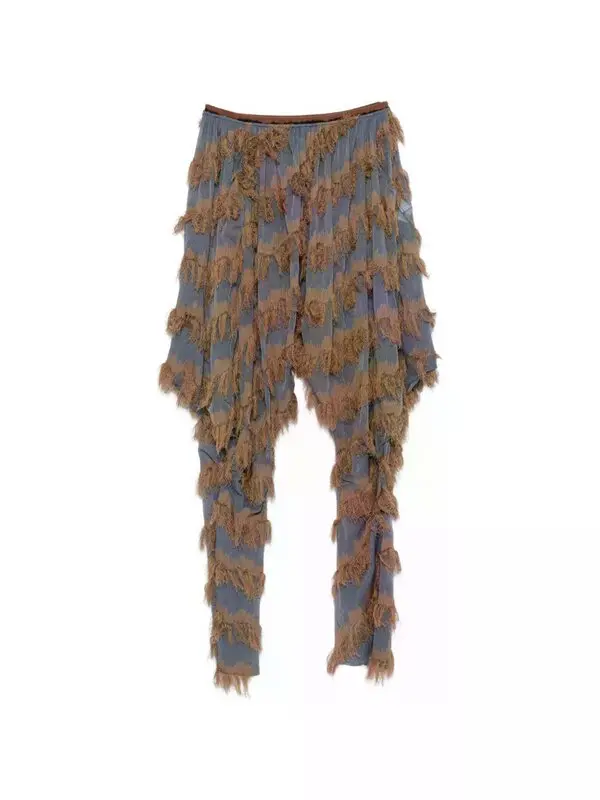 KIKO KOSTADINOV Fringed Ikat-pattern Trousers
