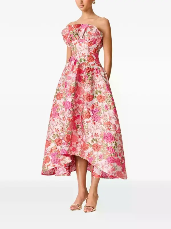 ELLIATT Floralie Strapless Midi Dress