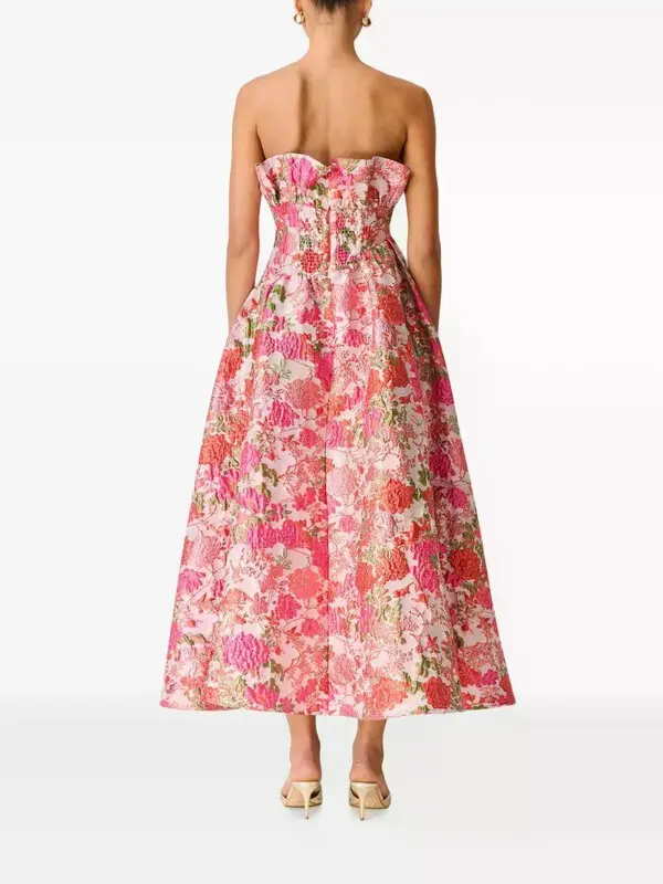 ELLIATT Floralie Strapless Midi Dress
