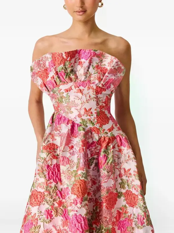 ELLIATT Floralie Strapless Midi Dress