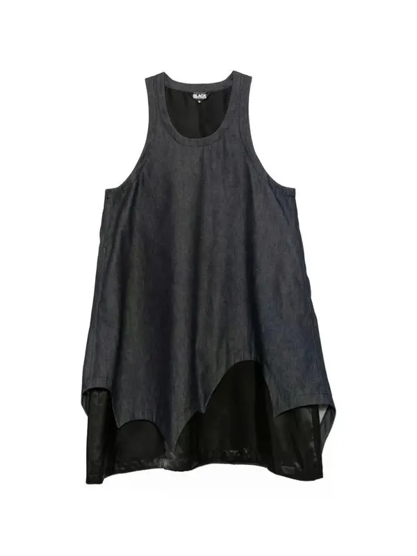 Comme Des Garçons Asymmetric Layered Denim Dress - Black