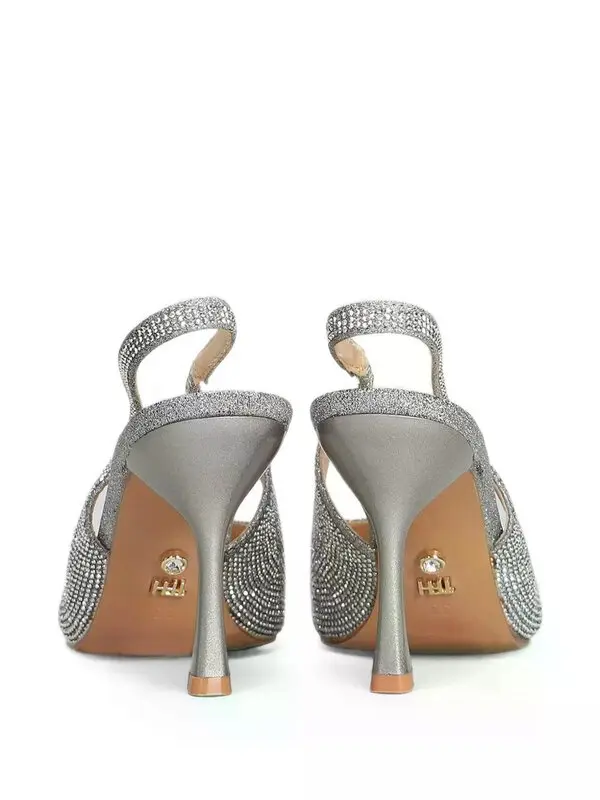 TWENTY FOURHAITCH Hivera Crystal-embellished Slingback Pumps