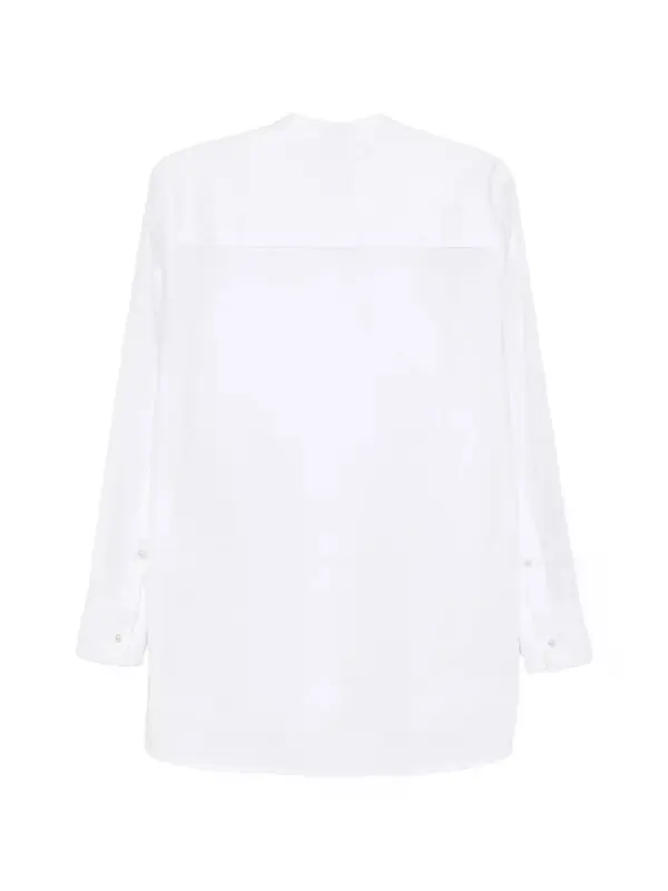 SEMICOUTURE Band Collar Shirt With Bib Panel