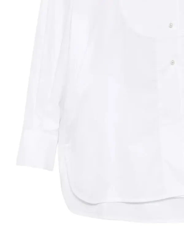 SEMICOUTURE Band Collar Shirt With Bib Panel