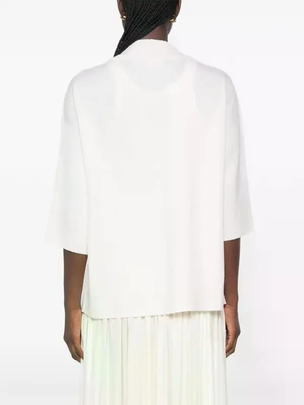 ERMANNO FIRENZE Floral Embroidered V-neck Cardigan