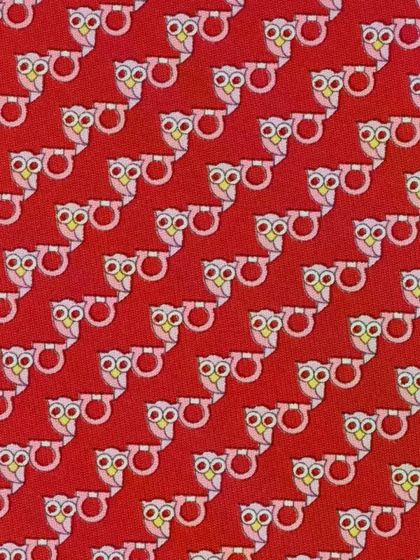 FERRAGAMO Owl-print Silk Tie