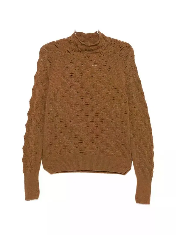Ermanno Scervino Open-knit Sweater - Brown