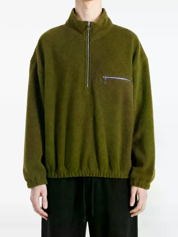 RIER Quarter-zip Fleece Sweatshirt - Green