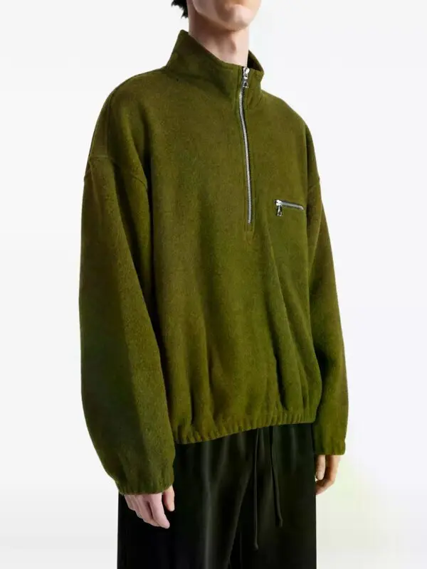 RIER Quarter-zip Fleece Sweatshirt - Green