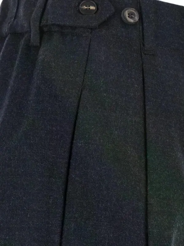 TELA Belted Pleated Wool Trousers
