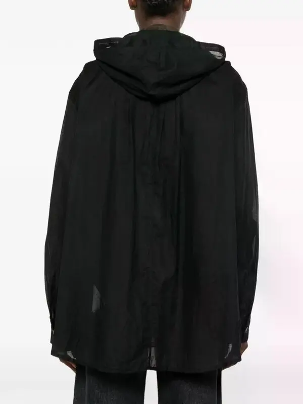 Our Legacy Semi-sheer Hooded Button-up Shirt